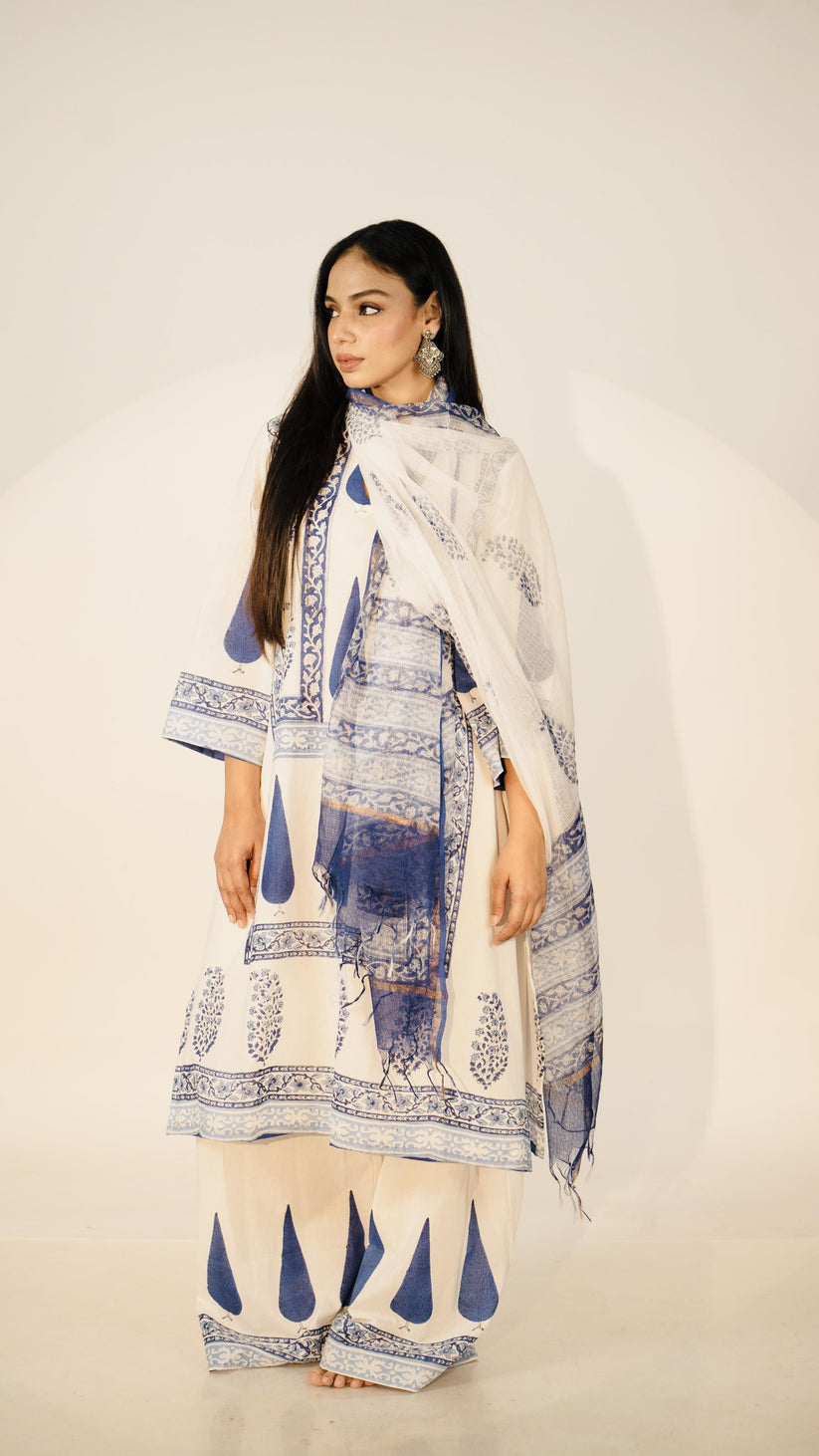 Kashraf Handblock printed suit set – The House of Hoor