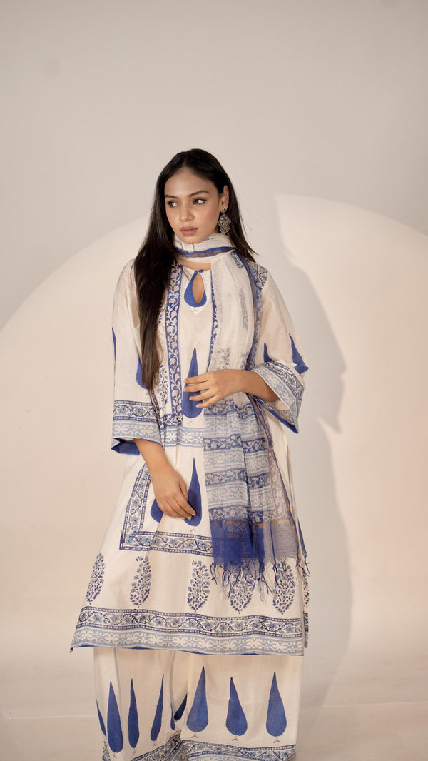 Kashraf Handblock printed suit set – The House of Hoor