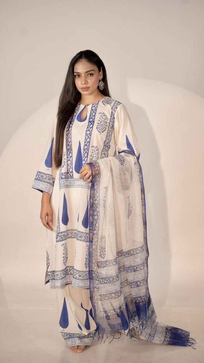 Kashraf Handblock printed suit set – The House of Hoor
