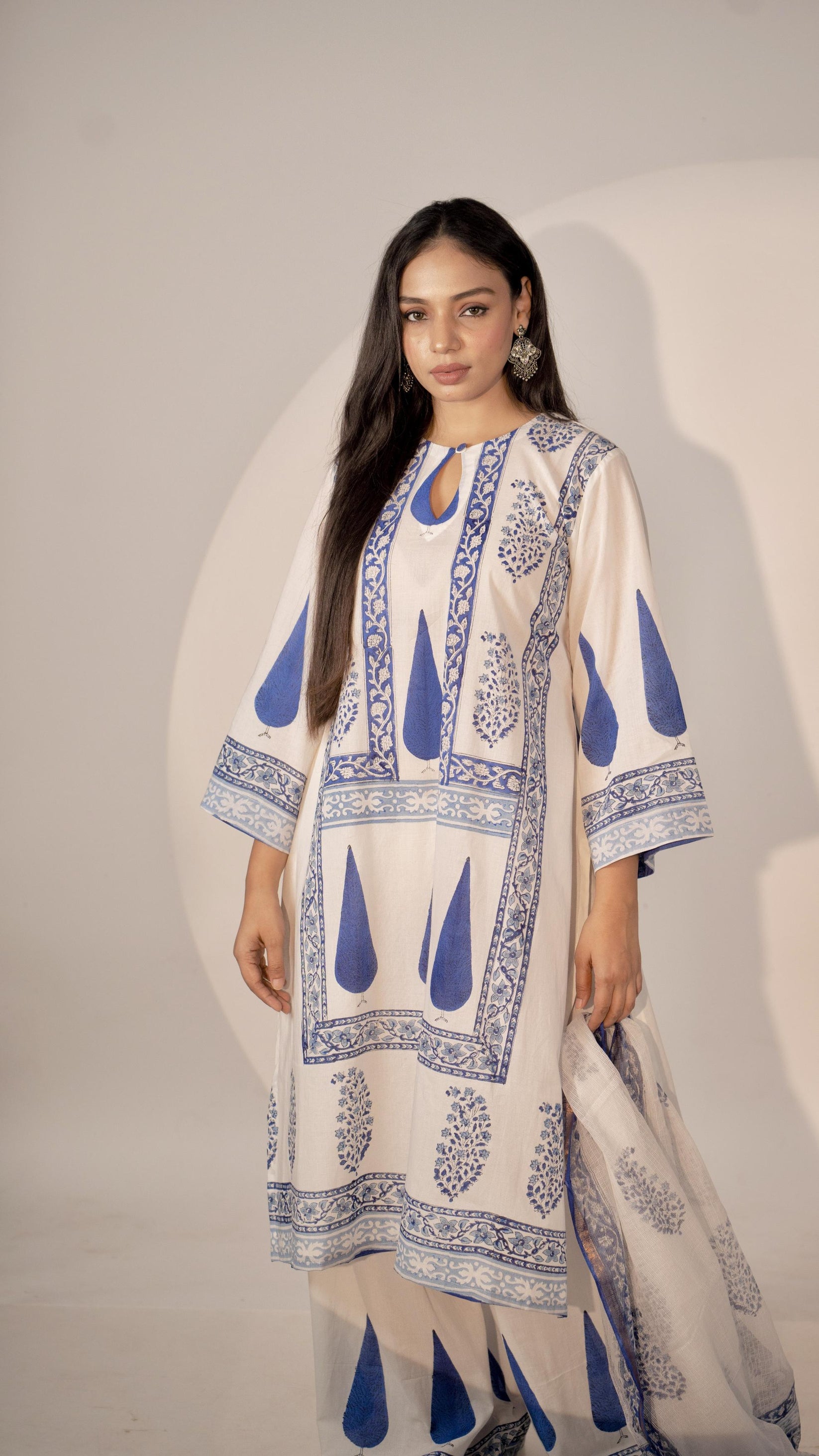 Kashraf Handblock printed suit set – The House of Hoor